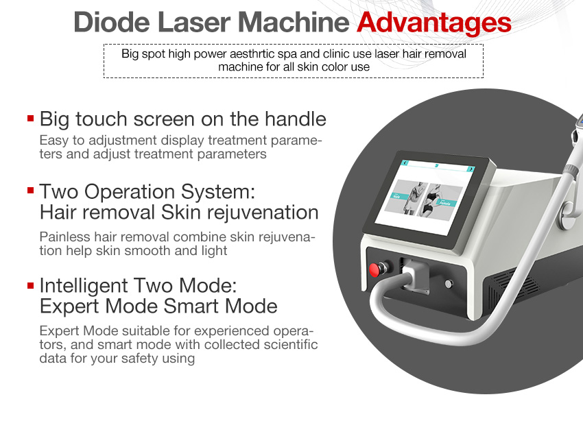 Salon laser hair removal system beauty machine intelligent