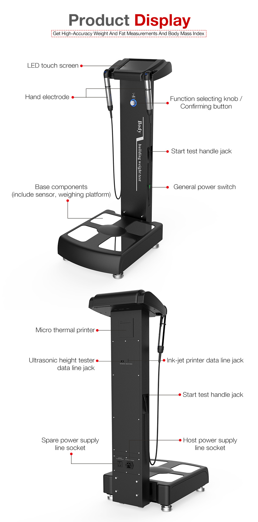 Fitness Human Full Body Analyzer Bioimpedance Machine Professional from ...